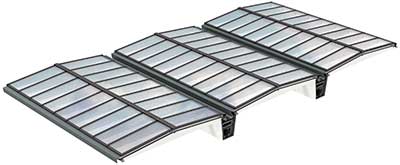 Atrium glazing with modular skylights | VELUX Longlight/Ridgelight